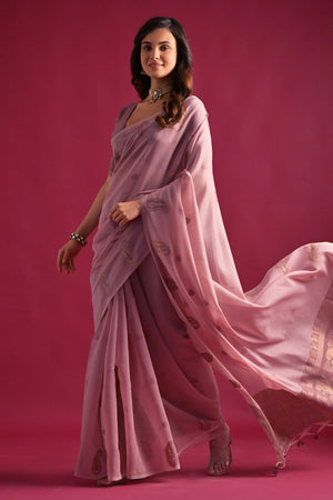 Buy Gajri Keri Weaving Work Saree for women by Lili Lala