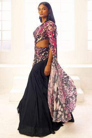 Buy Ricka Gauba Indo-Western Drape Saree Gown For Women Available ...